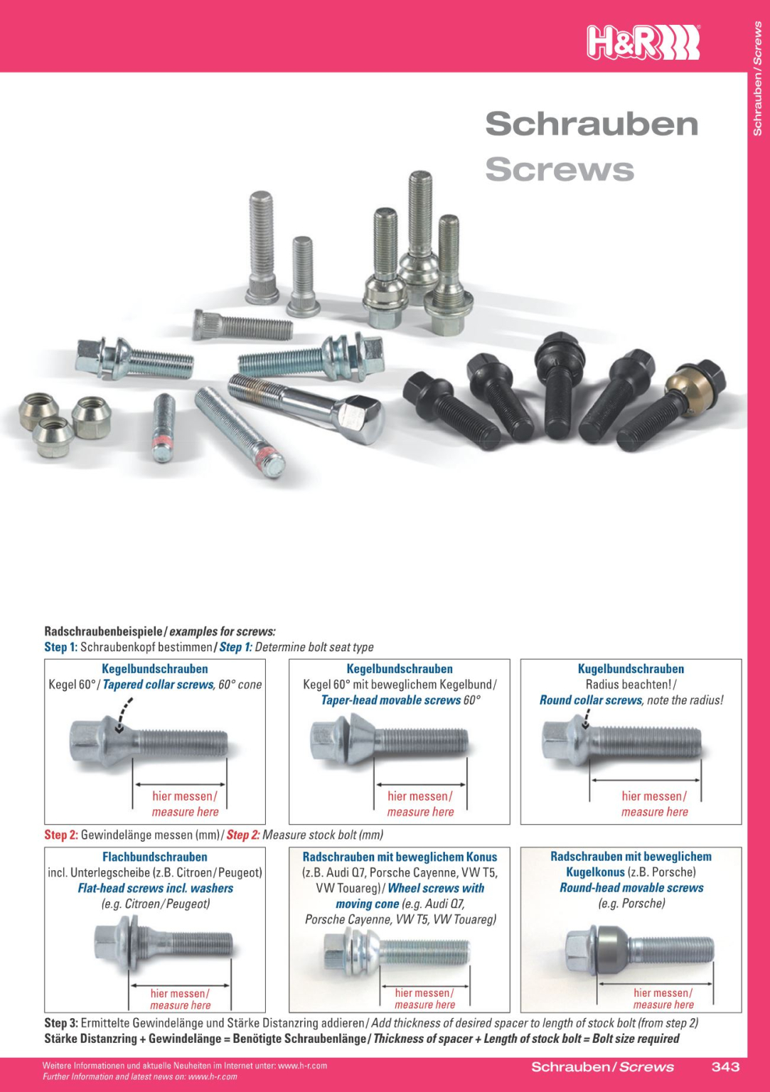 wheel screws, wheel nuts & rim locks | H&R